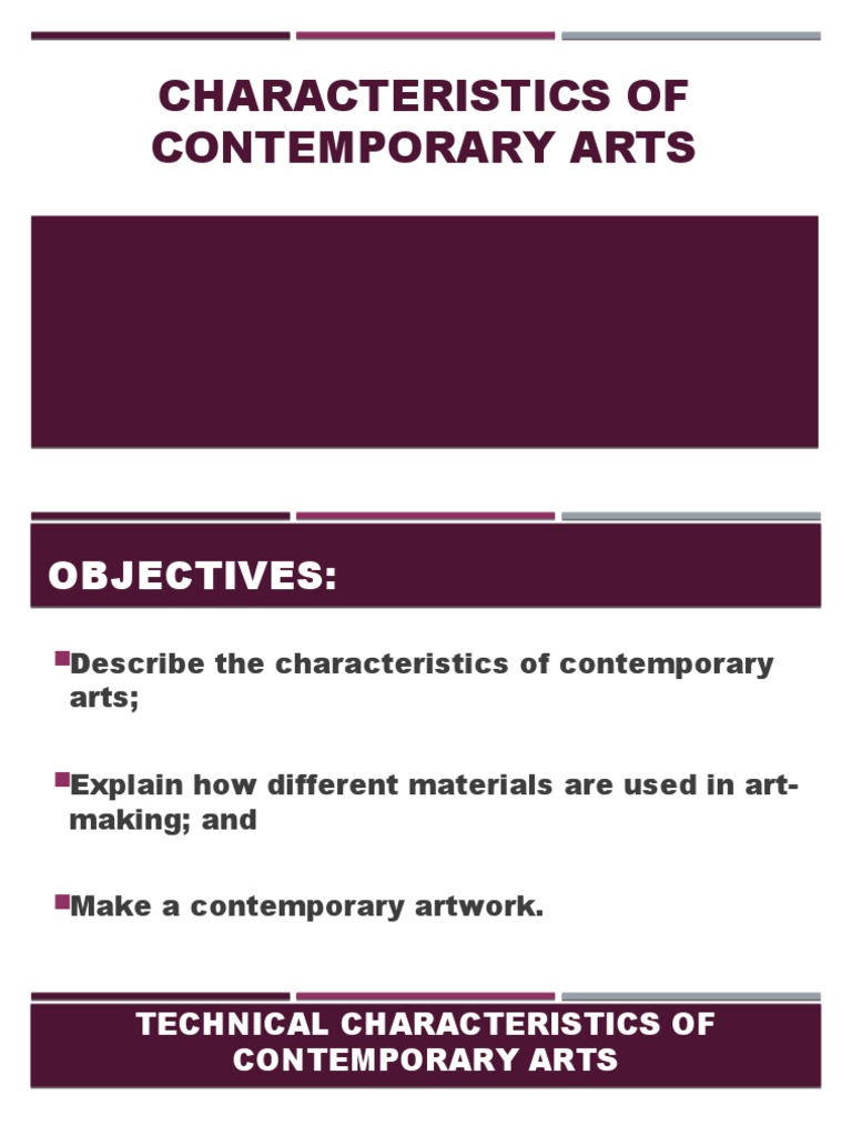 Characteristics of Contemporary Arts | PDF | Paintings | Cubism