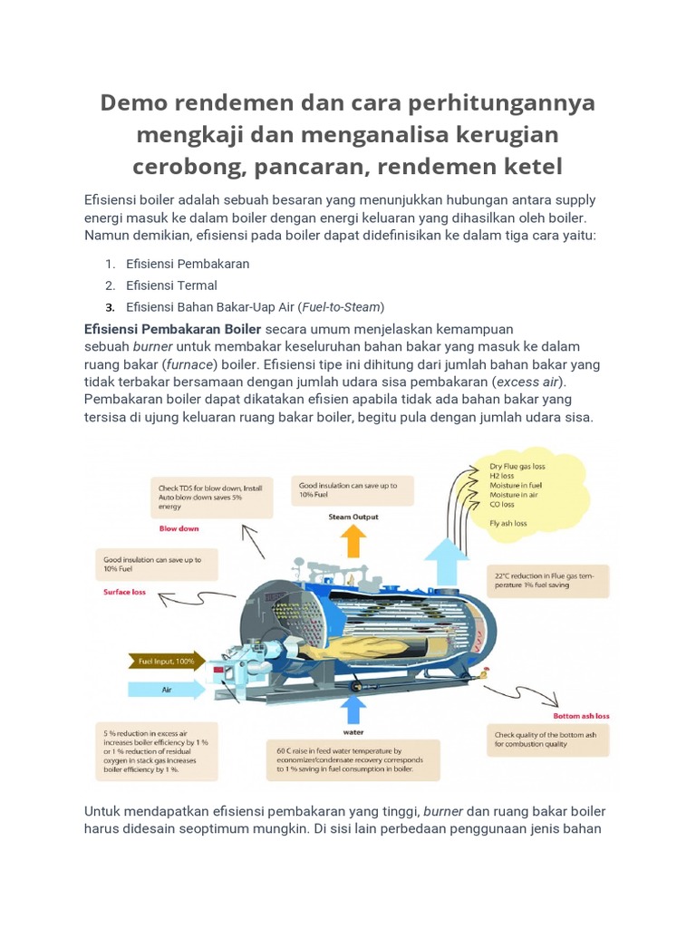 Demo Rendemen Ketel Dan Perhitungannya | PDF