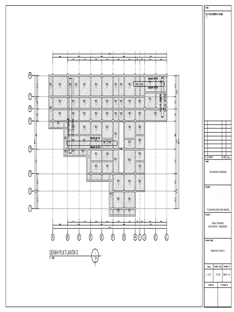 16 Denah Plat Lantai 3 | PDF