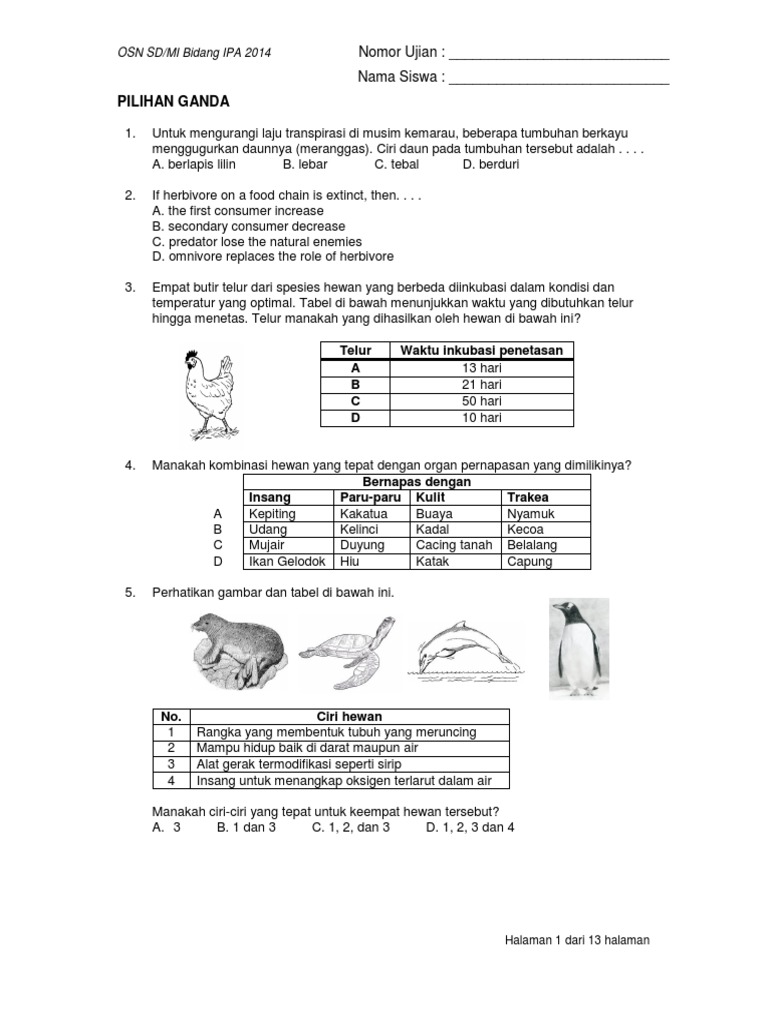 Soal Teori 1 OSN 2014 | PDF