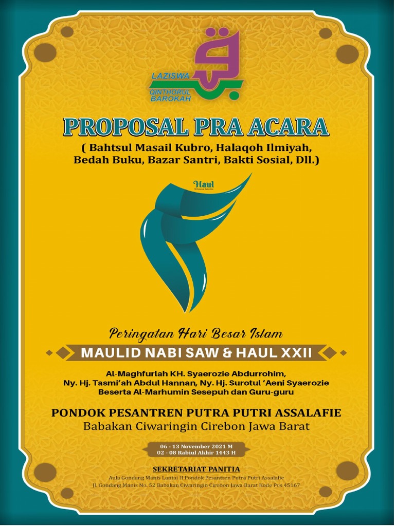 Proposal Kegiatan Bpk. H. Hasan Bisri | PDF