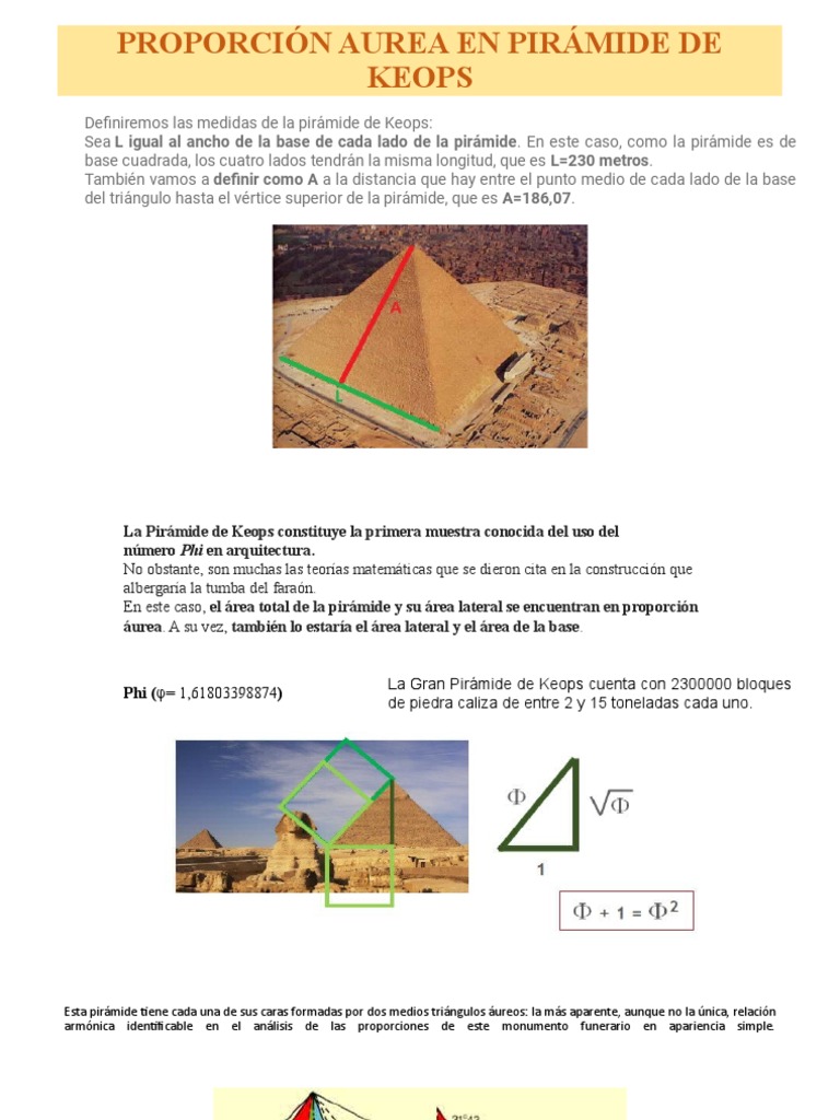 Proporción Aurea en Pirámide de Keops | PDF