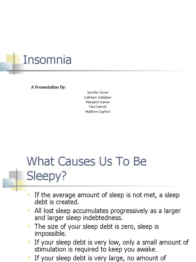 Insomnia: A Presentation by | PDF | Insomnia | Sleep