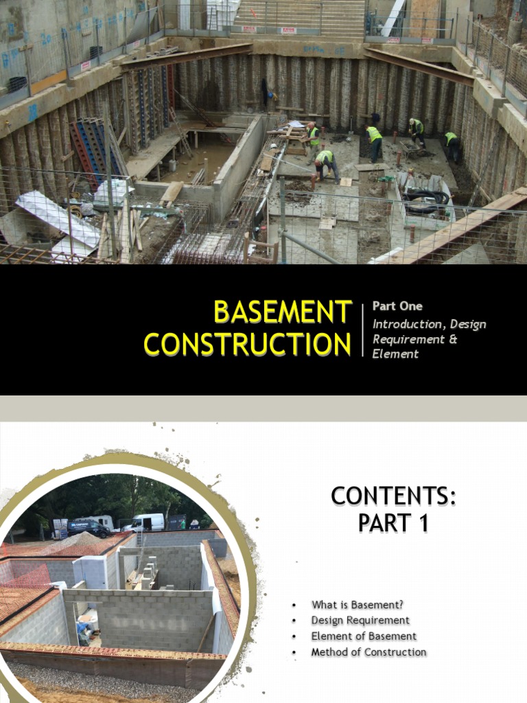 An In-Depth Analysis of Basement Construction Methods | PDF | Deep Foundation | Basement