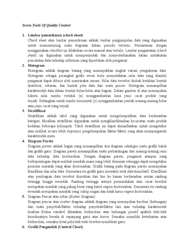 Seven Tools of Quality Control 2.1 | PDF