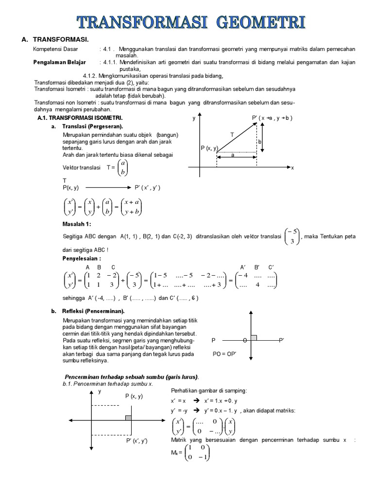 Geomatri Transformasi | PDF