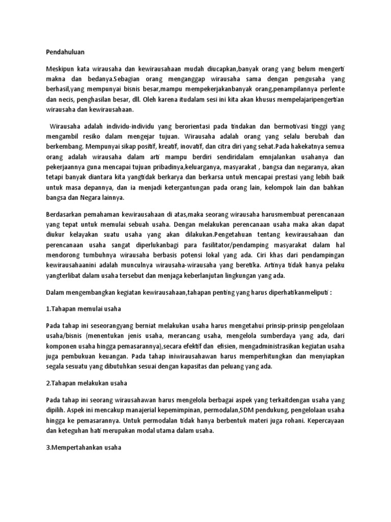 Perencanaan Kewirausahaan Dalam Pastoral WPS Office | PDF