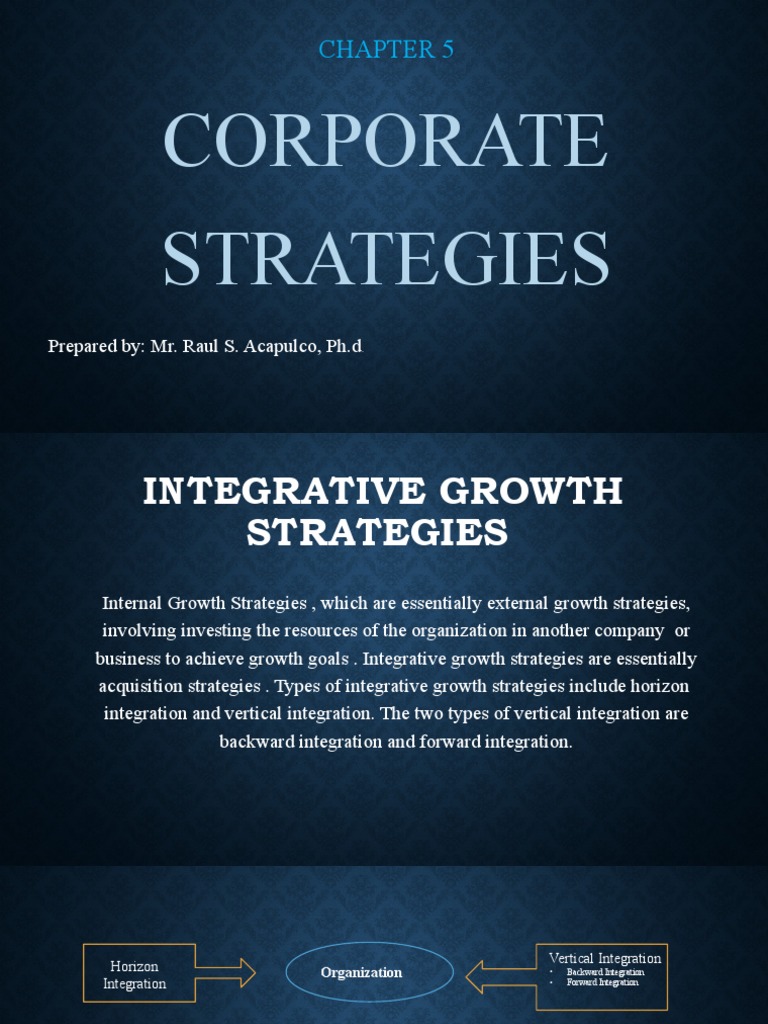 Corporate Growth Strategies | PDF | Market Share | Market (Economics)