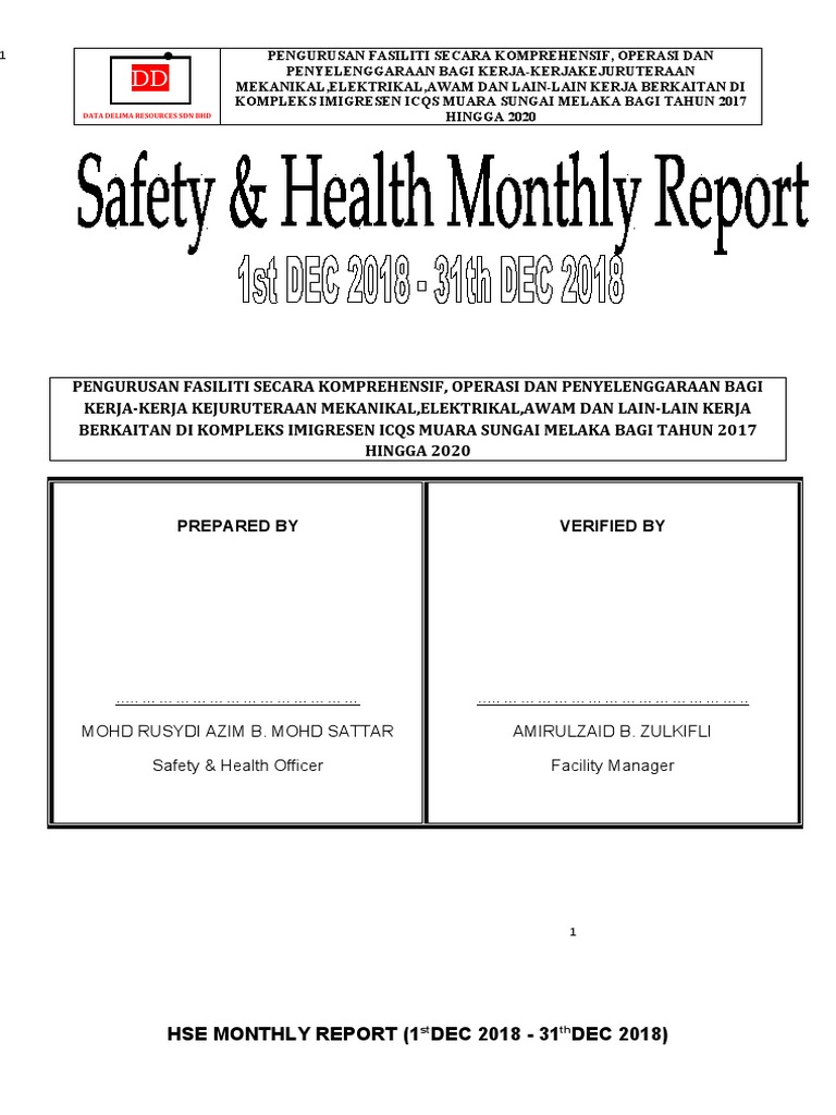 REPORT SAFETY (Dec) | PDF | Occupational Safety And Health | Safety