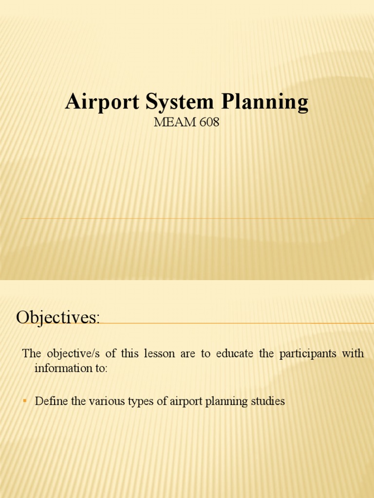 Airport System Planning | PDF | Airport | Aviation