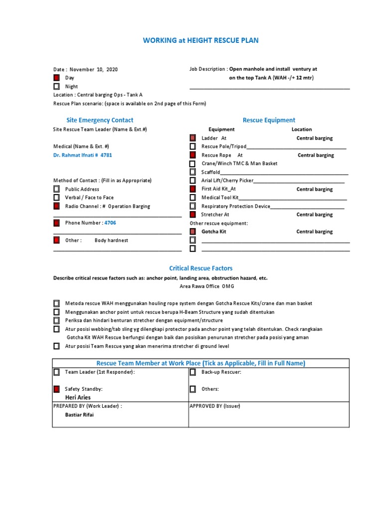 W.A.H Rescue Plan | PDF