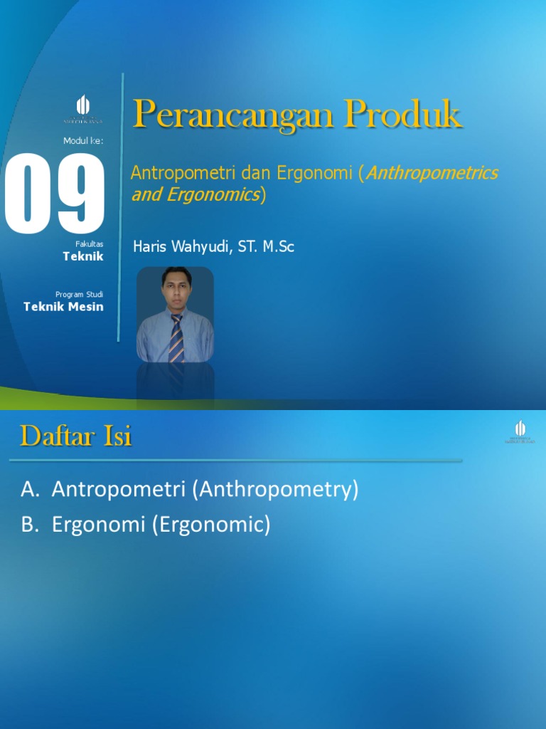 Modul 09. Anthropometrics and Ergonomics | PDF