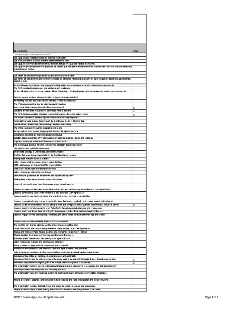 Business Agility Assessment V11 (1) (Autoguardado) | PDF | Scrum ...
