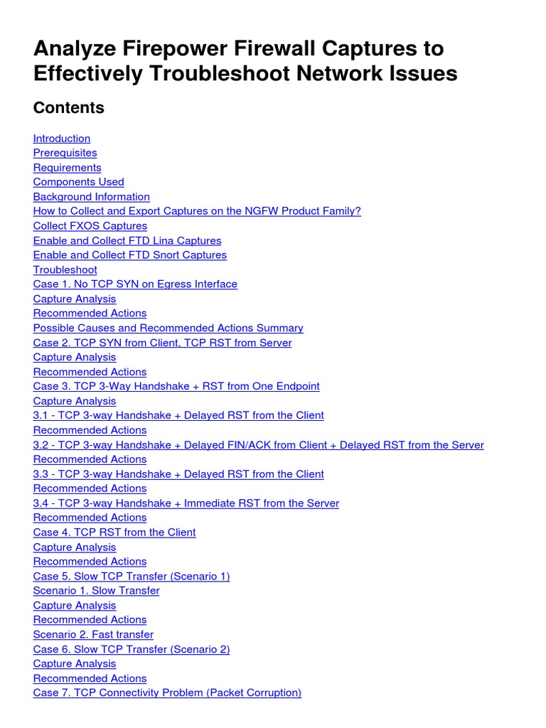 Analyze Firepower Firewall Captures | Download Free PDF | Transmission ...