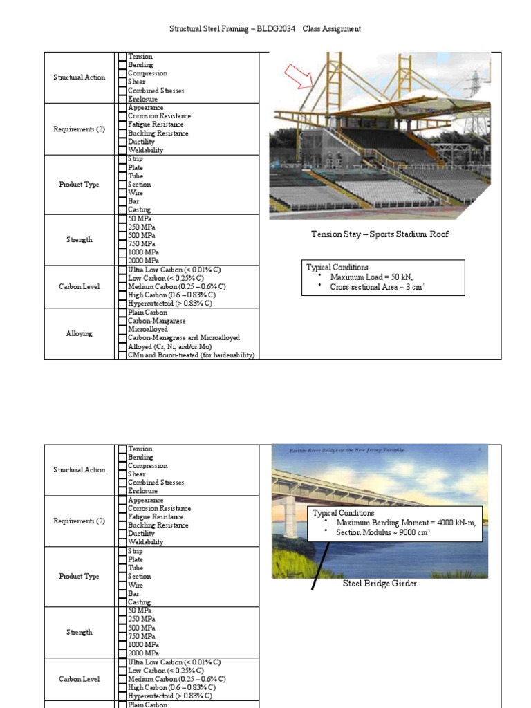 Structural Steel Framing - BLDG2034 Class Assignment: Tension Stay ...