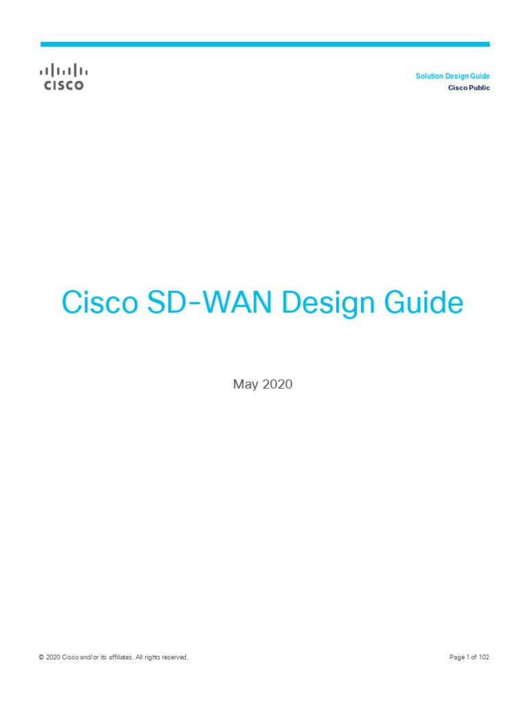 Cisco Sdwan Design Guide | PDF | Virtual Private Network | Cloud Computing