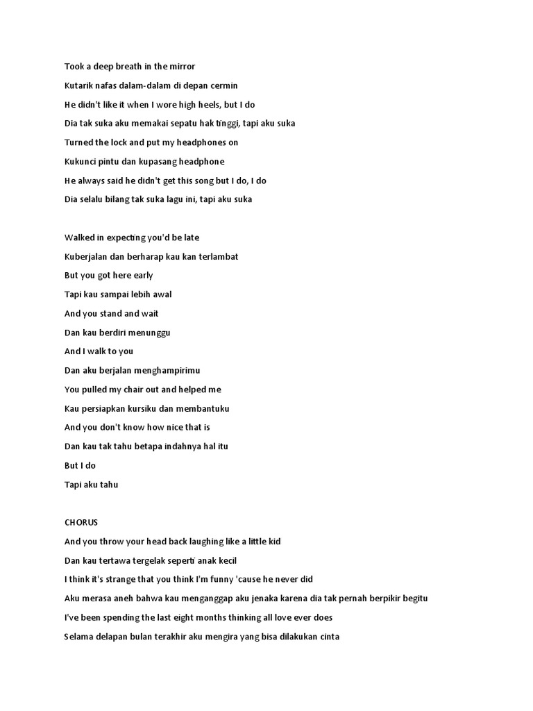 Taylor Swift Lyrics Song | PDF | Seni & Disiplin Bahasa | Puisi
