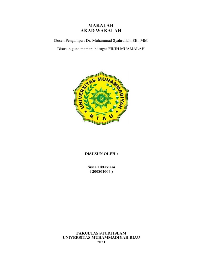 Makalah Akad Wakalah | PDF