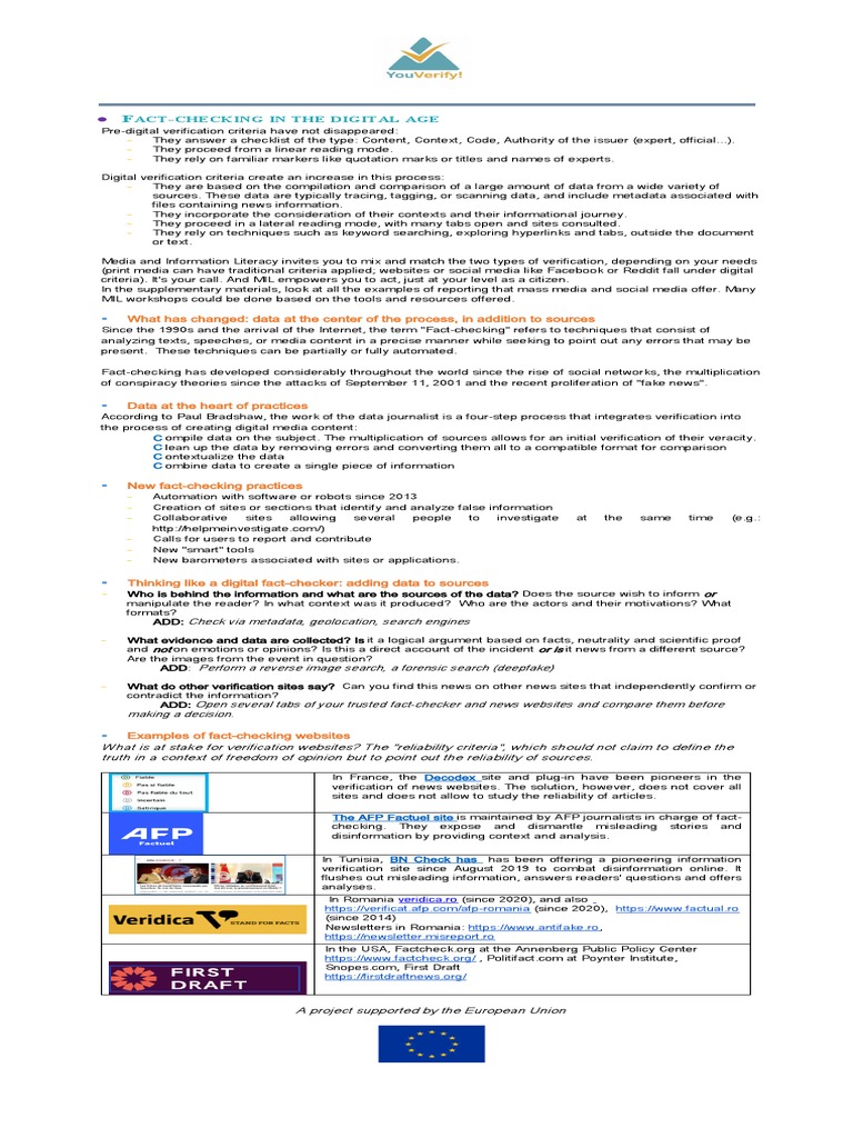 SD 4.4 Digital Fact Checking | PDF | Data | Social Media
