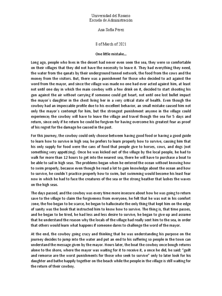 One Little Mistake | PDF | Poetry