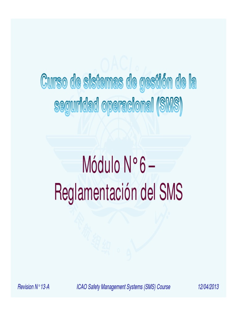 Oaci SMS M6 | PDF | Aviación