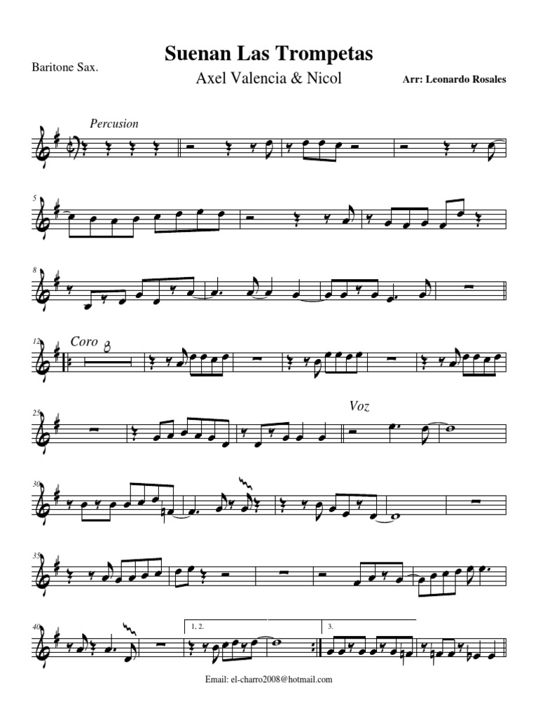 Axel Valencia - Suenan Las Trompetas | PDF | Musical Instruments