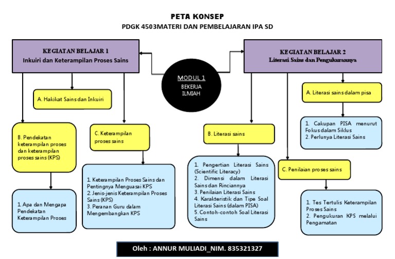 PETA KONSEP - PDGK 4503 Materi Dan Pembelajaran IPA SD | PDF