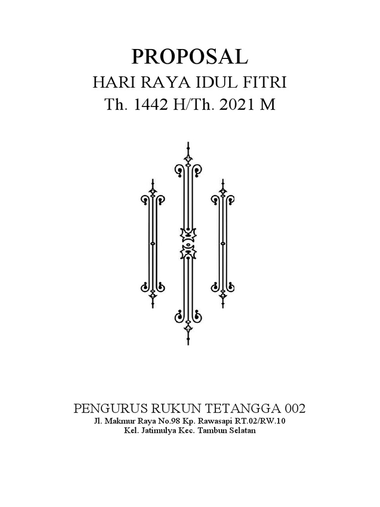 Proposal Bantuan THR Idul Fitri 2021 | PDF