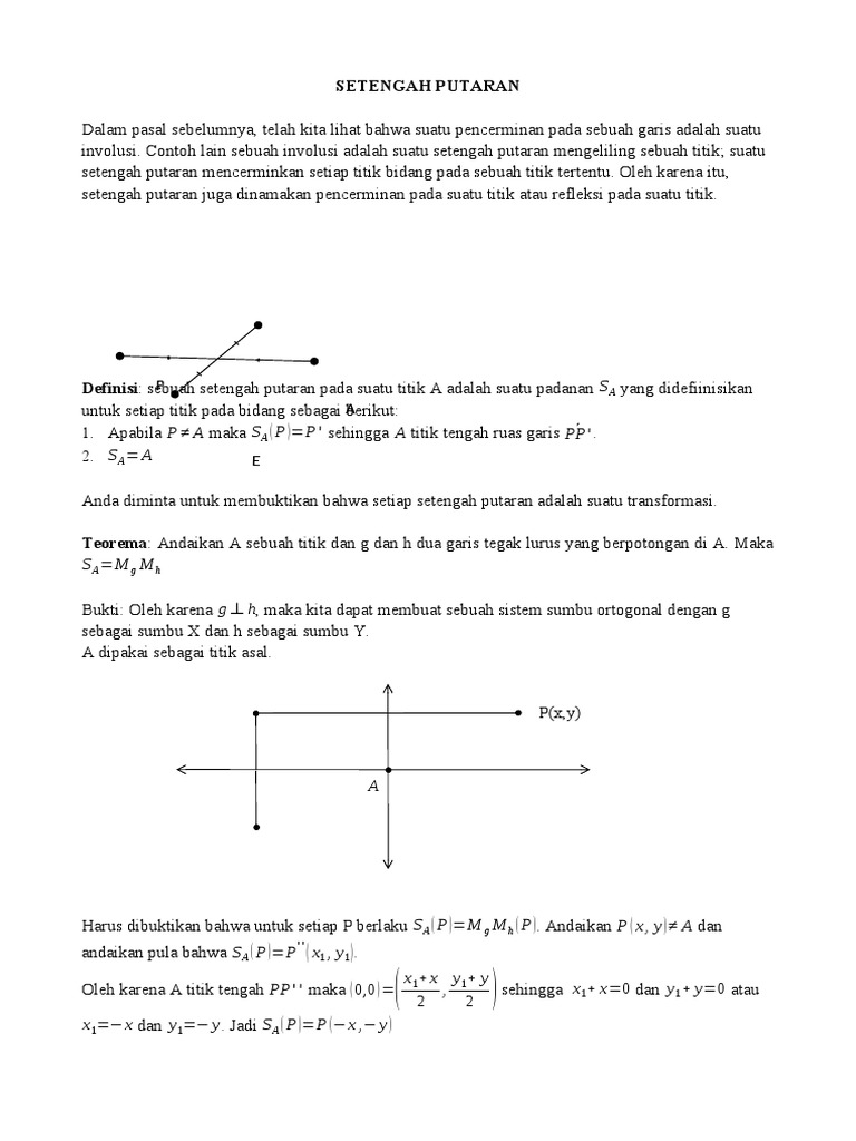 Transformasi Setengah Putaran Geometri | PDF