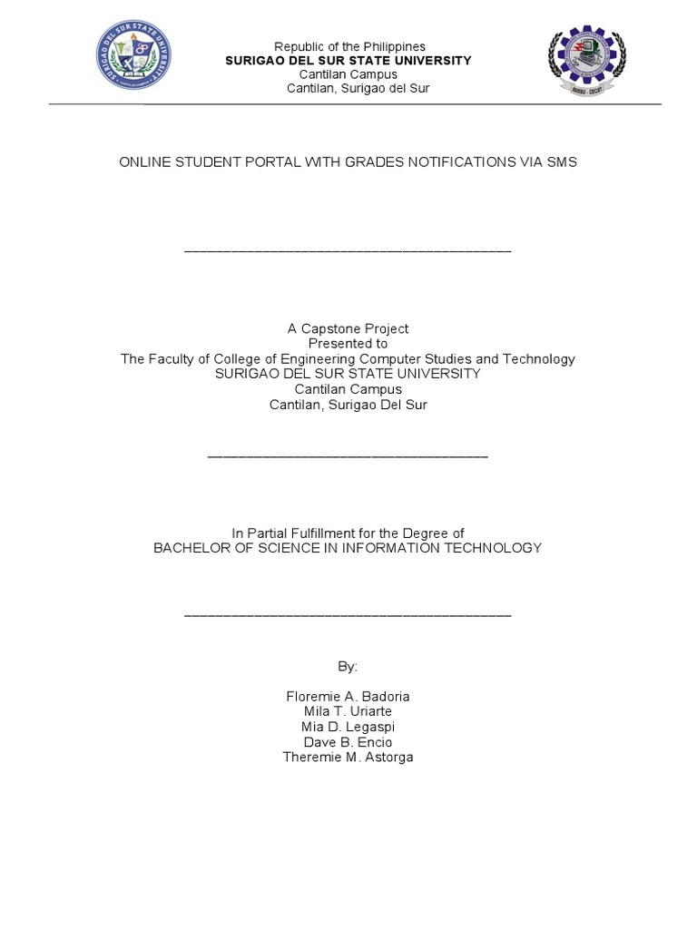 Online Student Portal With Grades Notifi | PDF | Communication | Computing