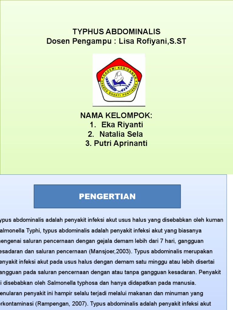 Typhus Abdominalis | PDF | Sains & Matematika
