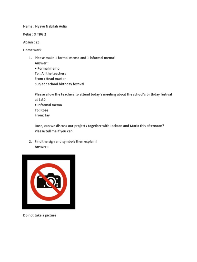 Memo Sign Symbols | PDF