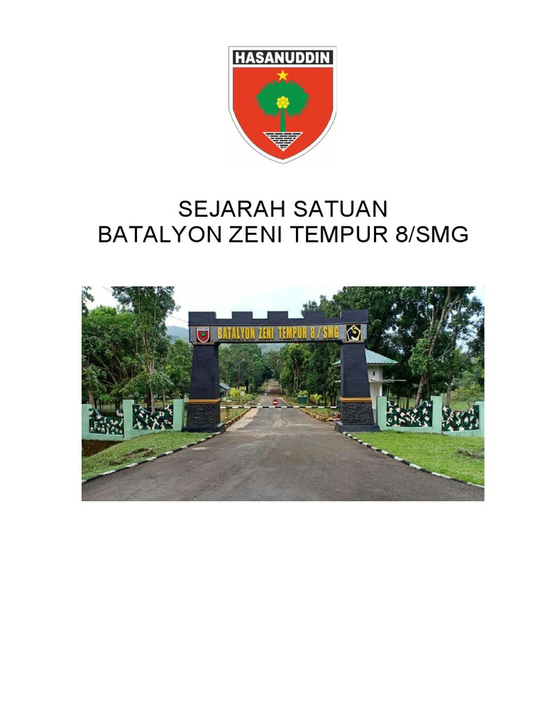 Sejarah Satuan Batalyon Zeni Tempur 8/Smg | PDF