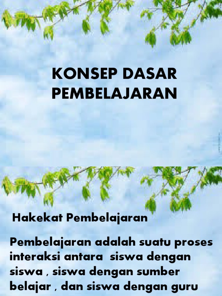 Konsep Dasar Pembelajaran | PDF
