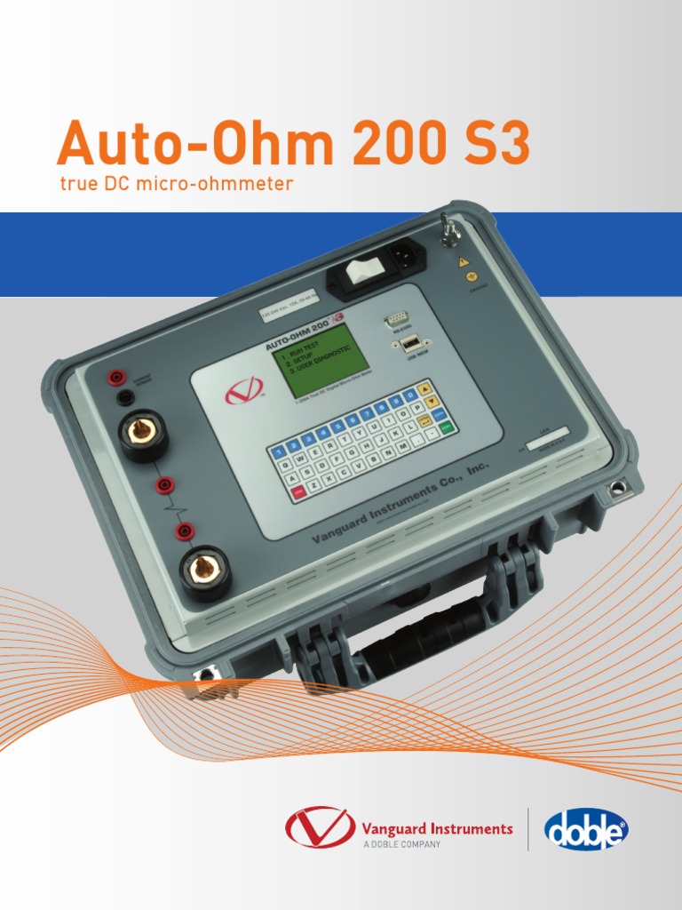 Auto-Ohm 200 S3: True DC Micro-Ohmmeter | PDF | Electrical Network ...