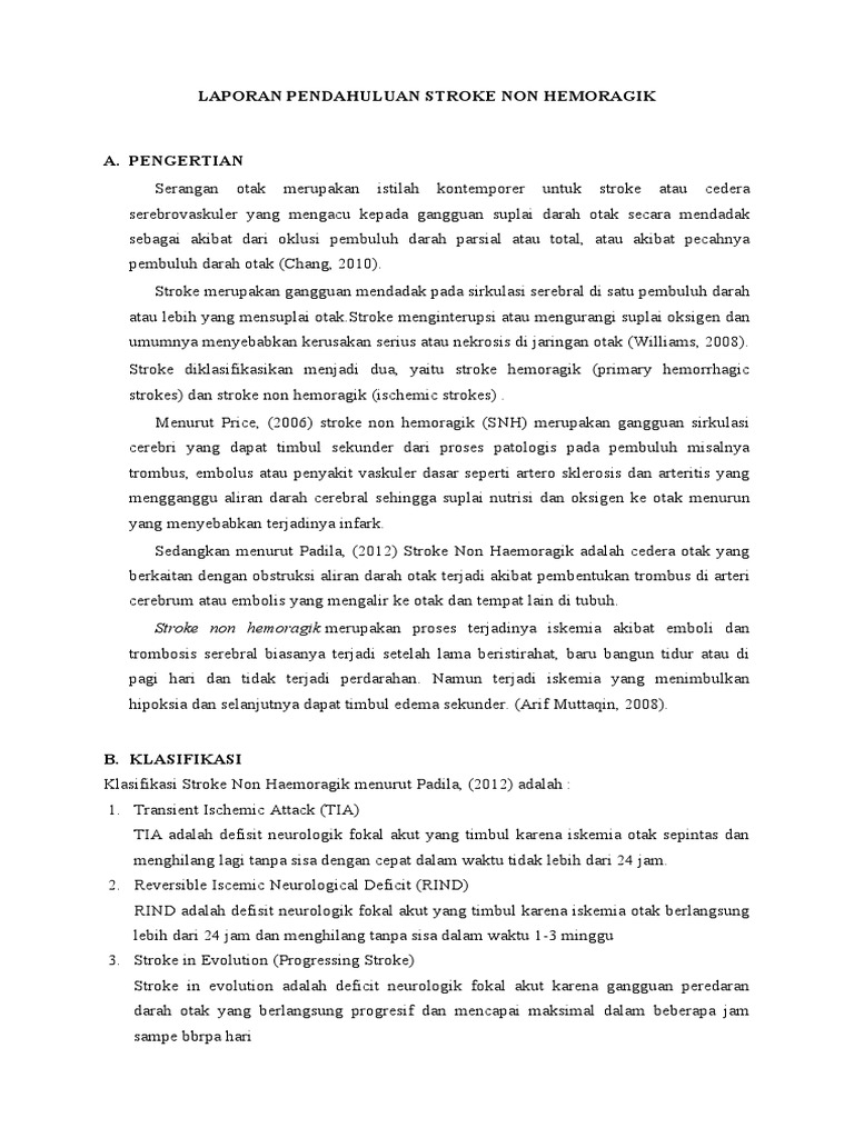 LP Stroke Non Hemoragik | PDF