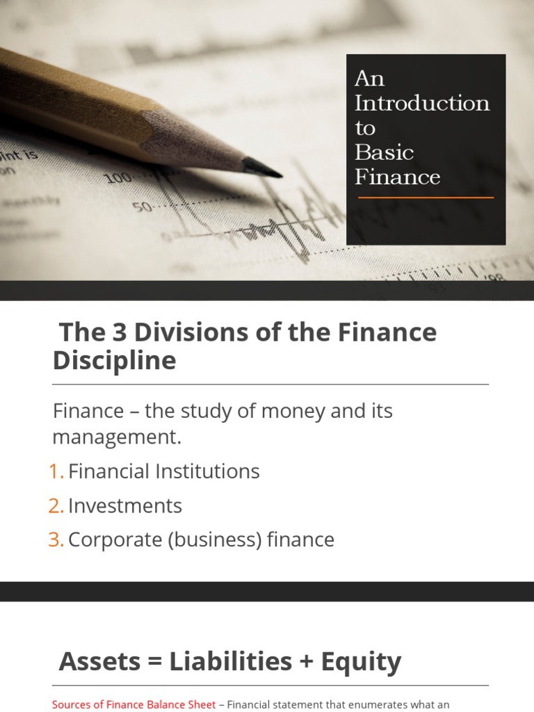 Introduction to Basic Finance Concepts | PDF | Finance & Money Management