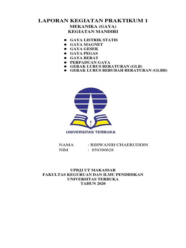 Modul 4 Laporan Kegiatan Praktikum Gaya Dan Gerak | PDF
