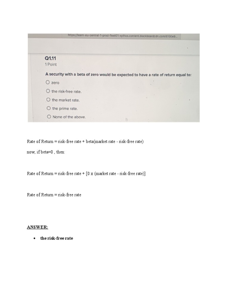 Beta Is Zero | PDF
