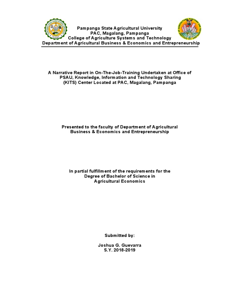 Watoy Ojt Narrative | PDF | Cognition