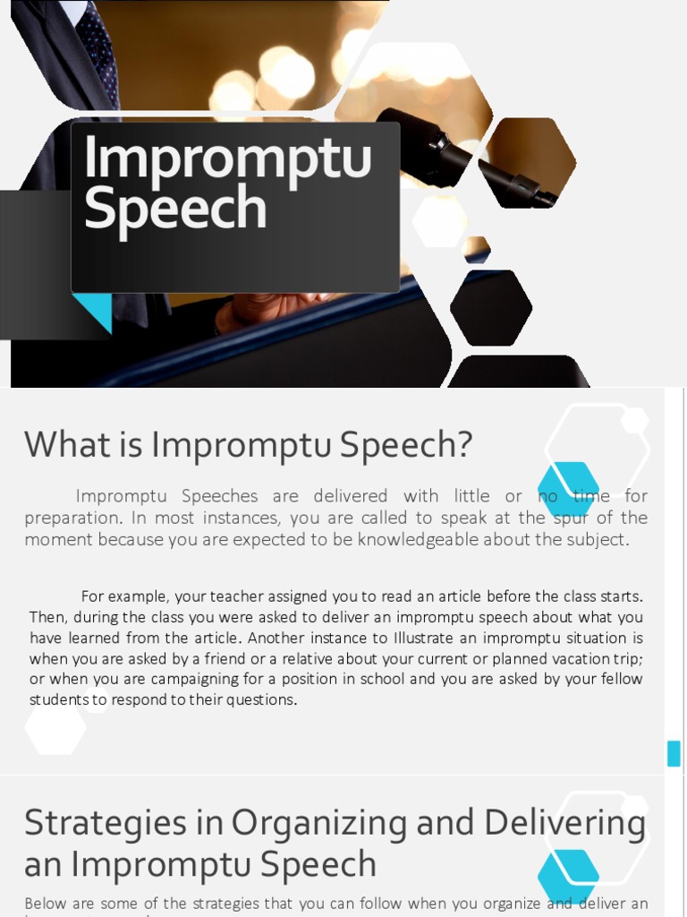 Impromptu Speech | PDF | Science | Communication