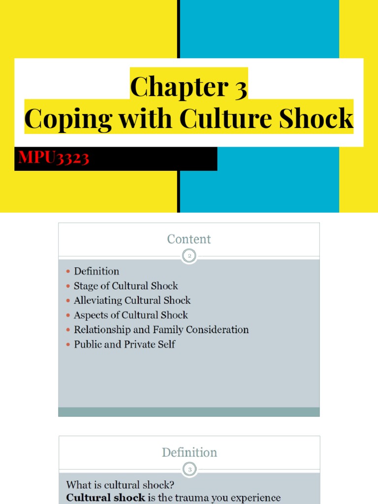 Chapter 3 Coping With Culture Shock | PDF