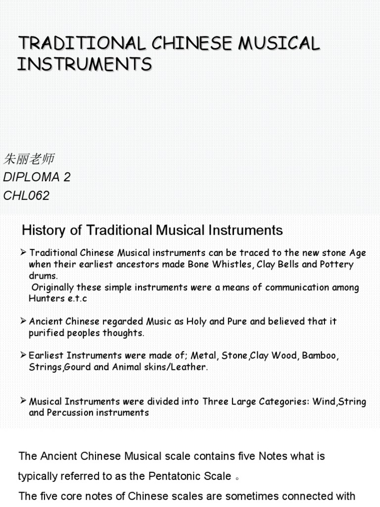 Traditional Chinese Musical Instruments | PDF | String Instruments ...