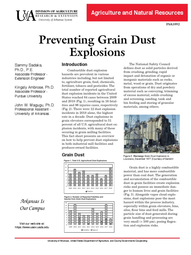 Preventing Grain Dust Explosions: Agriculture and Natural Resources ...
