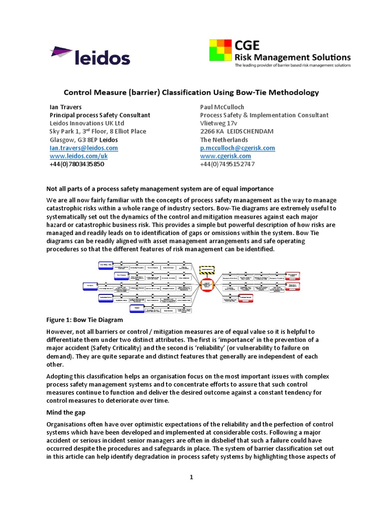 Classification of PSM Barriers I Travers P McCulloch | PDF ...