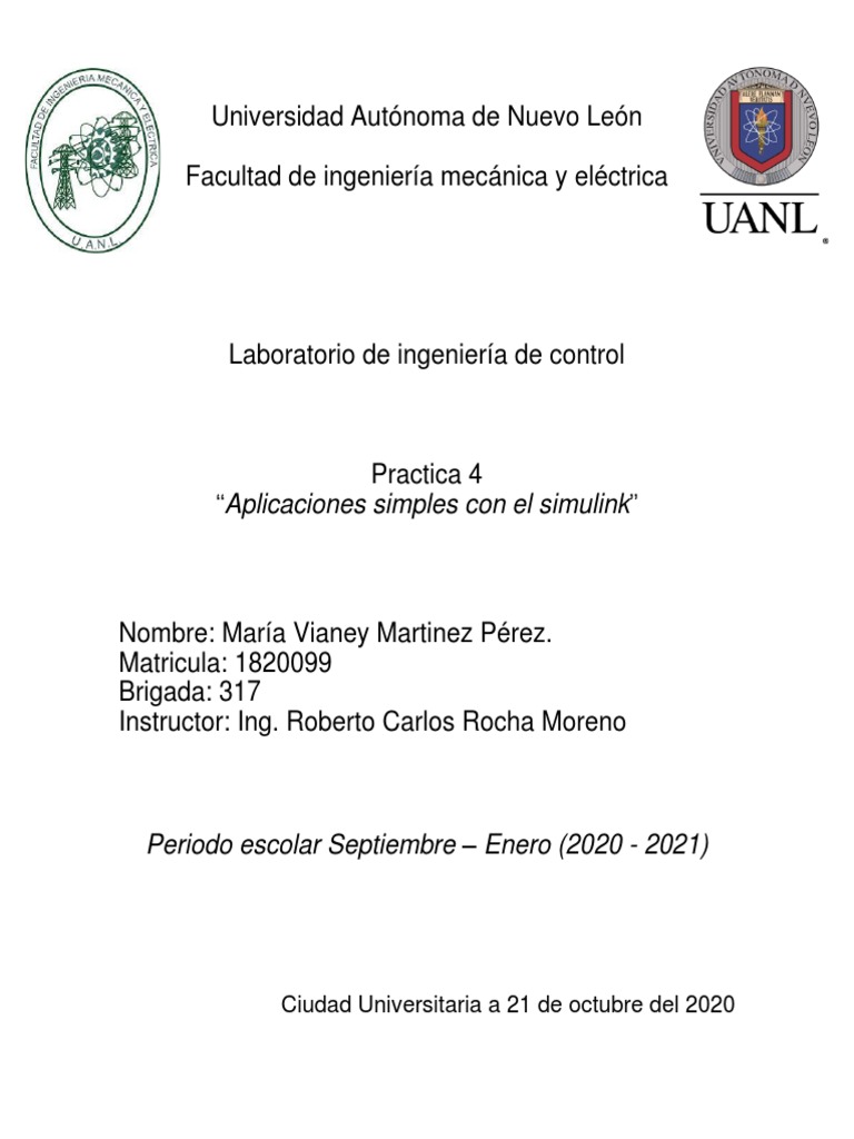 Practica 4 | PDF | Sistema de control | Matlab