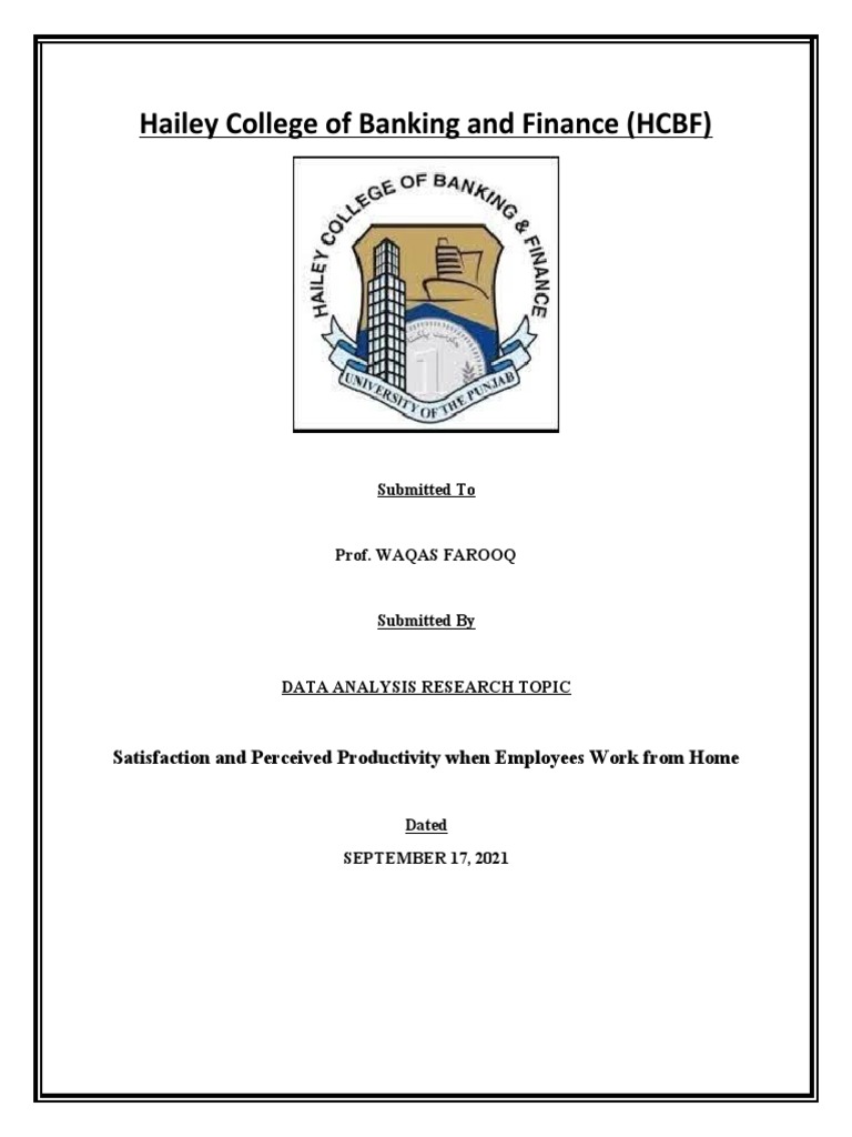 Hailey College of Banking and Finance (HCBF) : Satisfaction and ...
