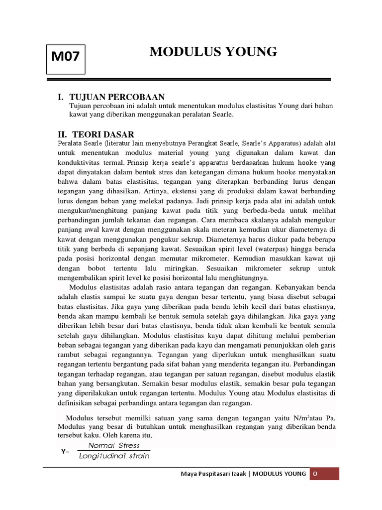 Mannuela Erinna - Modul 7 - Modulus Young | PDF