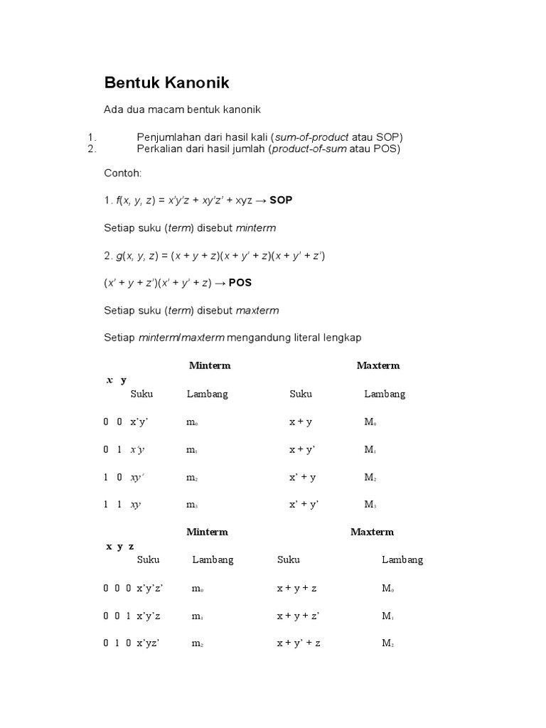 4.bentuk Kanonik | PDF