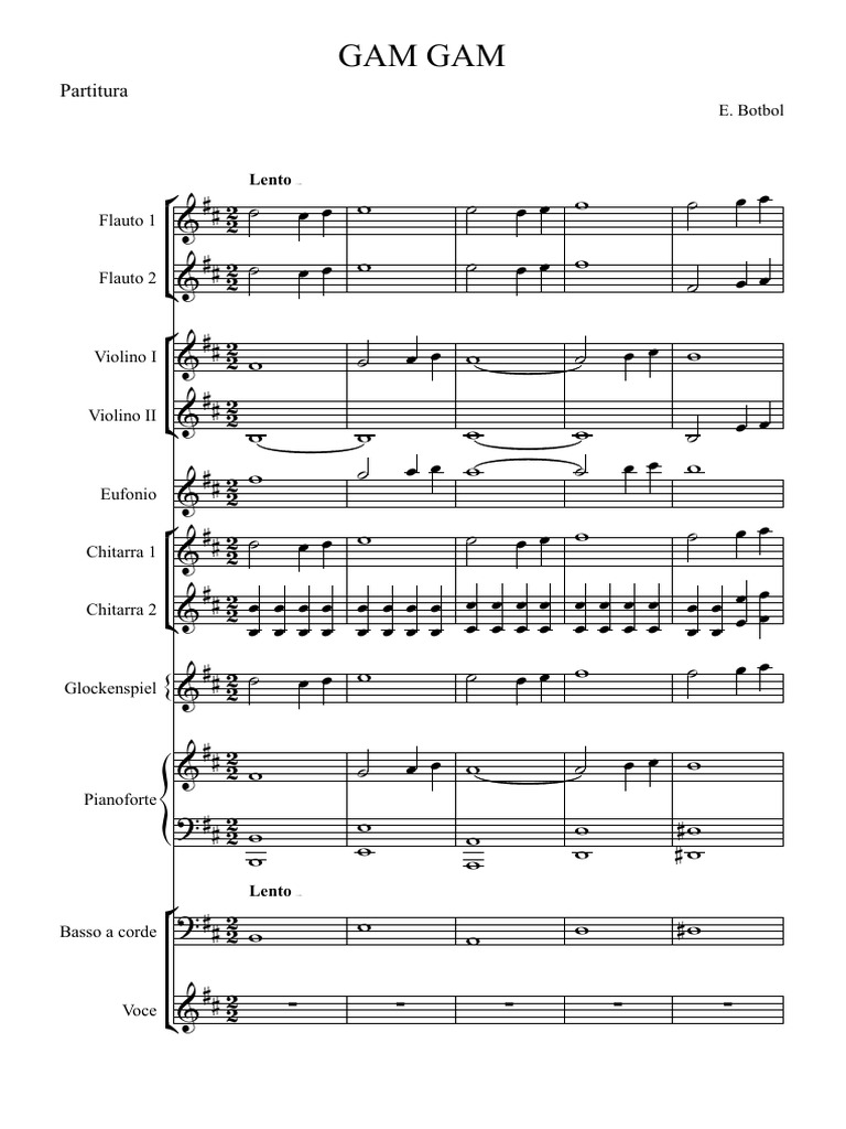 GAMGAM Partitura | PDF